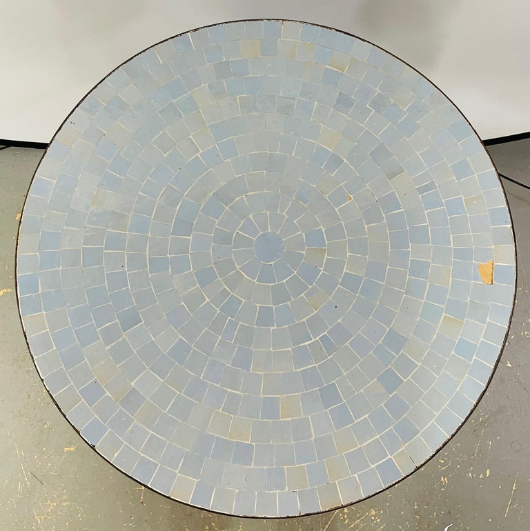 Mosaic Tile Bistro Style Round Table at 1stDibs | mosaic tile bistro ...