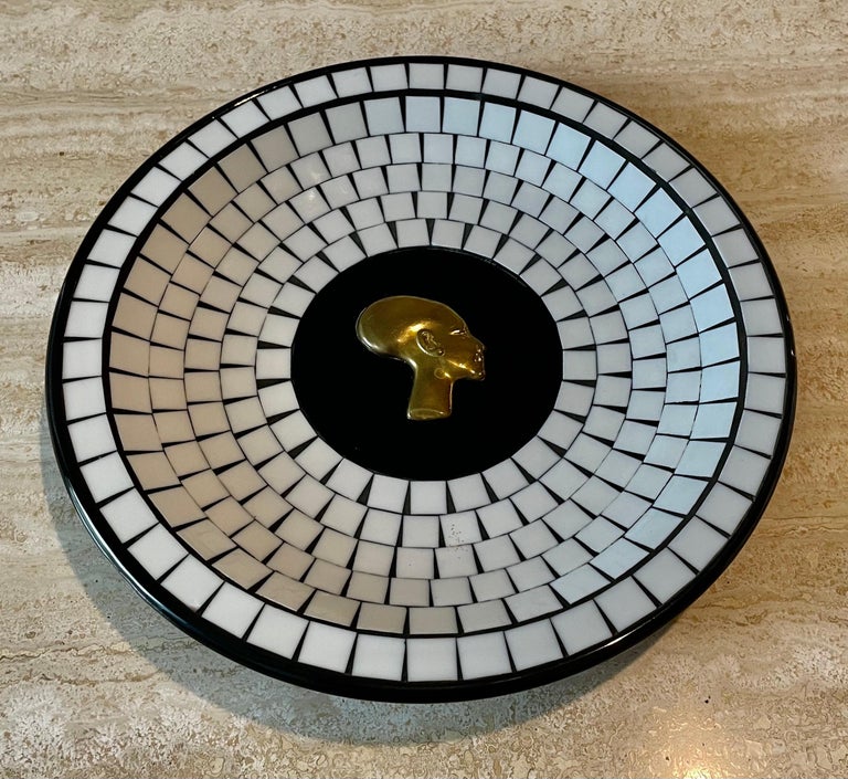 Mosaic Tile Decorative Plate For Sale at 1stDibs