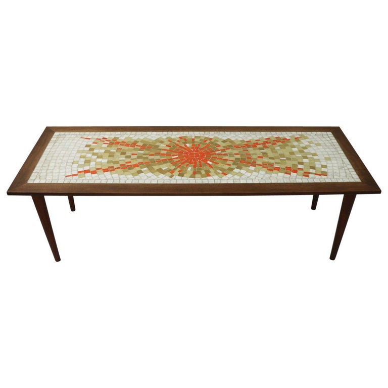 Mosaic Tile Top Coffee Table at 1stDibs