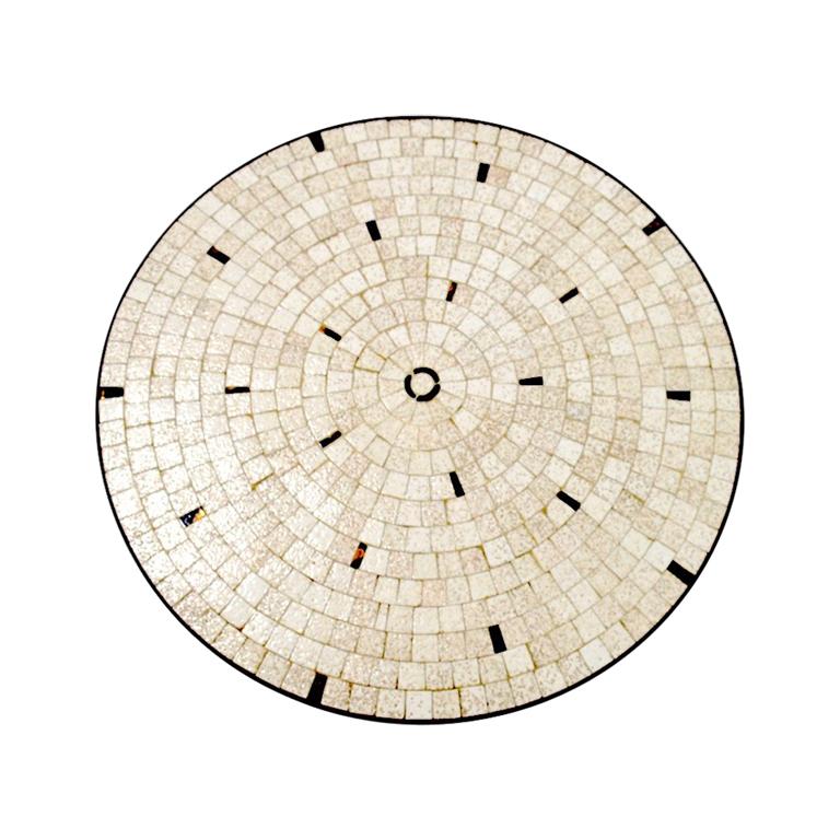 Mosaic Tile-Top Table with Cast Brass Legs at 1stDibs