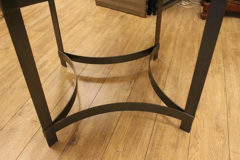 Mosaic table, iron foot, 1960, unique piece For Sale at 1stDibs