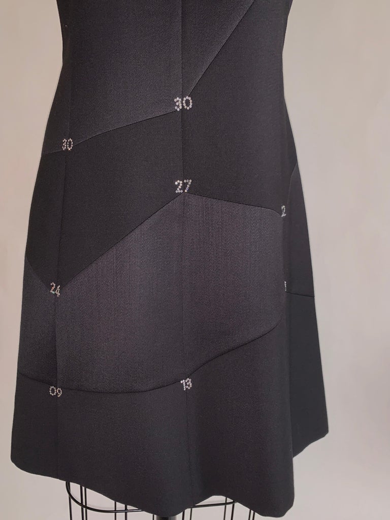 Moschino Black Rhinestone Numbers Dress Connect The Dots Coordinates ...