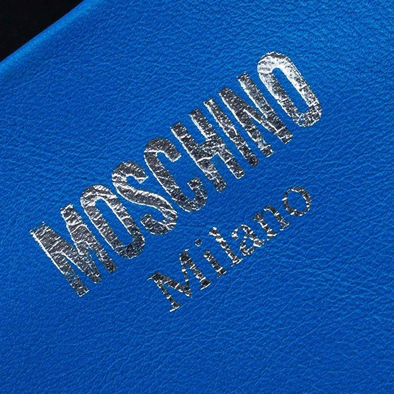 Moschino Blue PVC Fresh Couture Print Backpack For Sale at 1stDibs