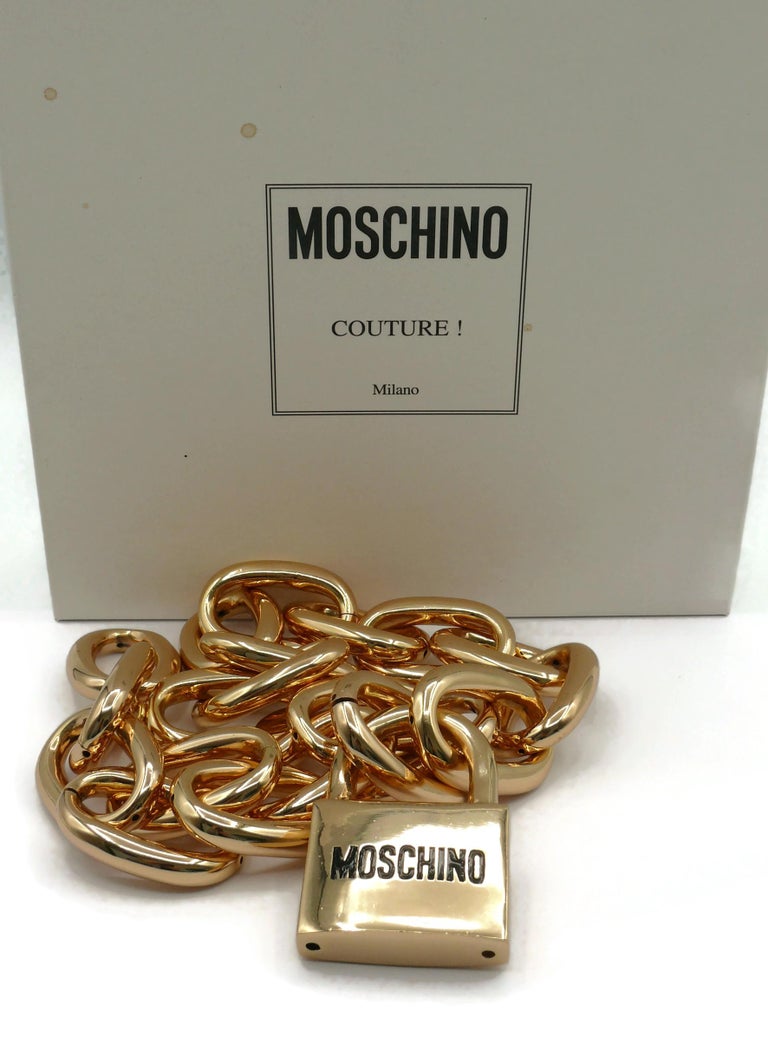 MOSCHINO by JEREMY SCOTT Chunky Packlock Pendant Necklace, Autumn ...