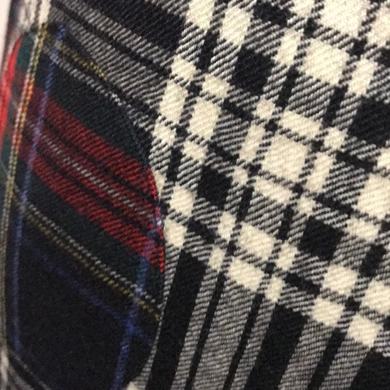 Moschino Cheap and Chic Question Mark Plaid Skirt For Sale at 1stDibs