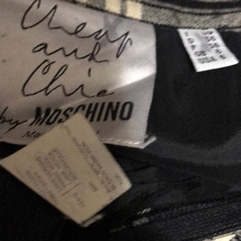 Moschino Cheap and Chic Question Mark Plaid Skirt For Sale at 1stDibs