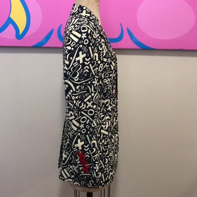 Moschino Cheap Chic Music Note Love Blazer For Sale at 1stDibs
