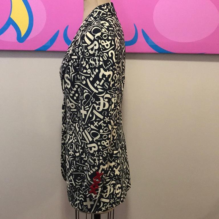 Moschino Cheap Chic Music Note Love Blazer For Sale at 1stDibs