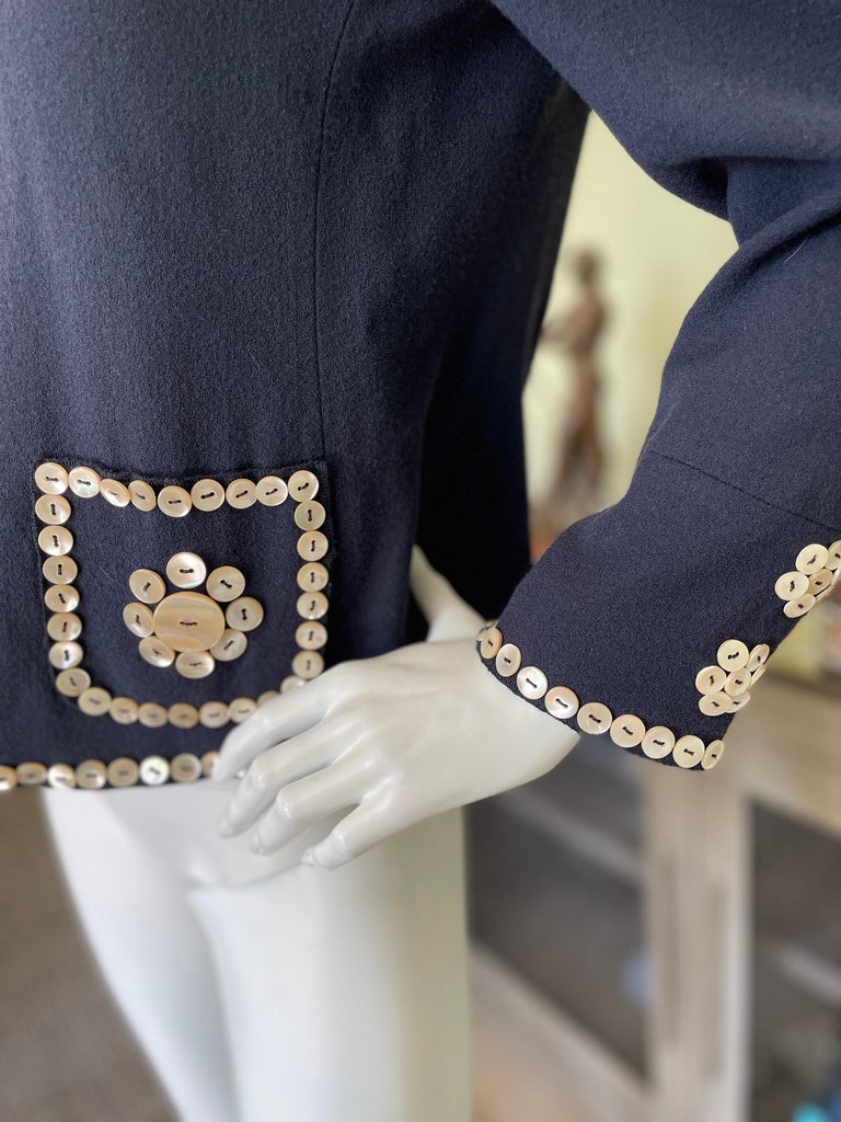 Moschino Cheap and Chic Vintage "Pearly Queen" Pearl Button Embellished ...