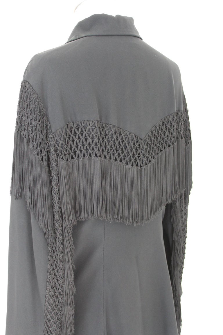 Moschino Couture Black Fringe Country Western Jacket 1980s at 1stDibs ...