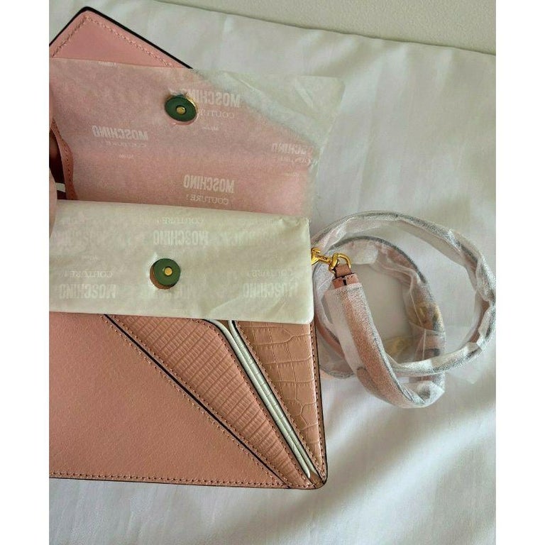 Moschino Couture Jeremy Scott Picasso Ancient Pink Leather Cubism ...