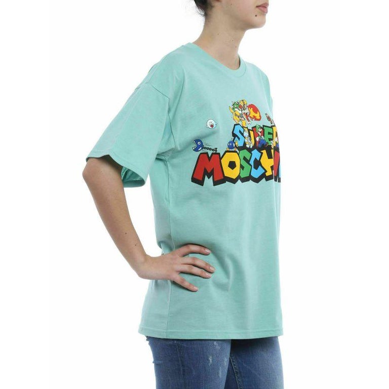 Moschino Couture Jeremy Scott Super Mario Team Nintendo Green T-Shirt ...