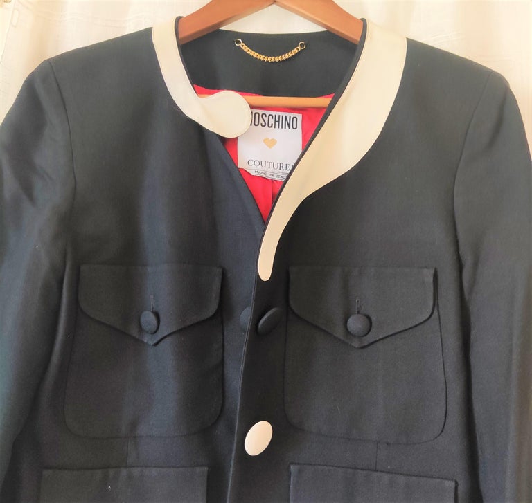 Moschino Couture Question Mark Cheap and Chic Formal Vintage Blazer ...