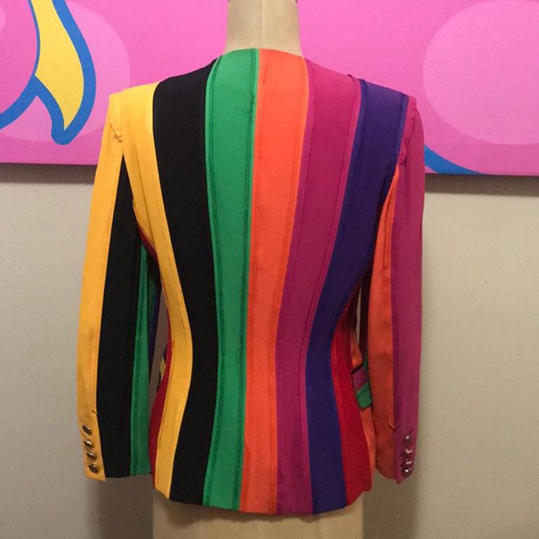 Moschino Couture Rainbow Pride Blazer For Sale at 1stDibs