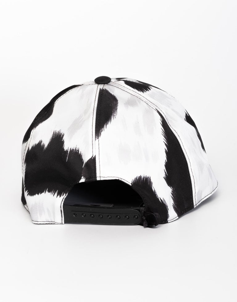 Moschino Cow Print Hat Gold Logo For Sale at 1stDibs | cow print ...