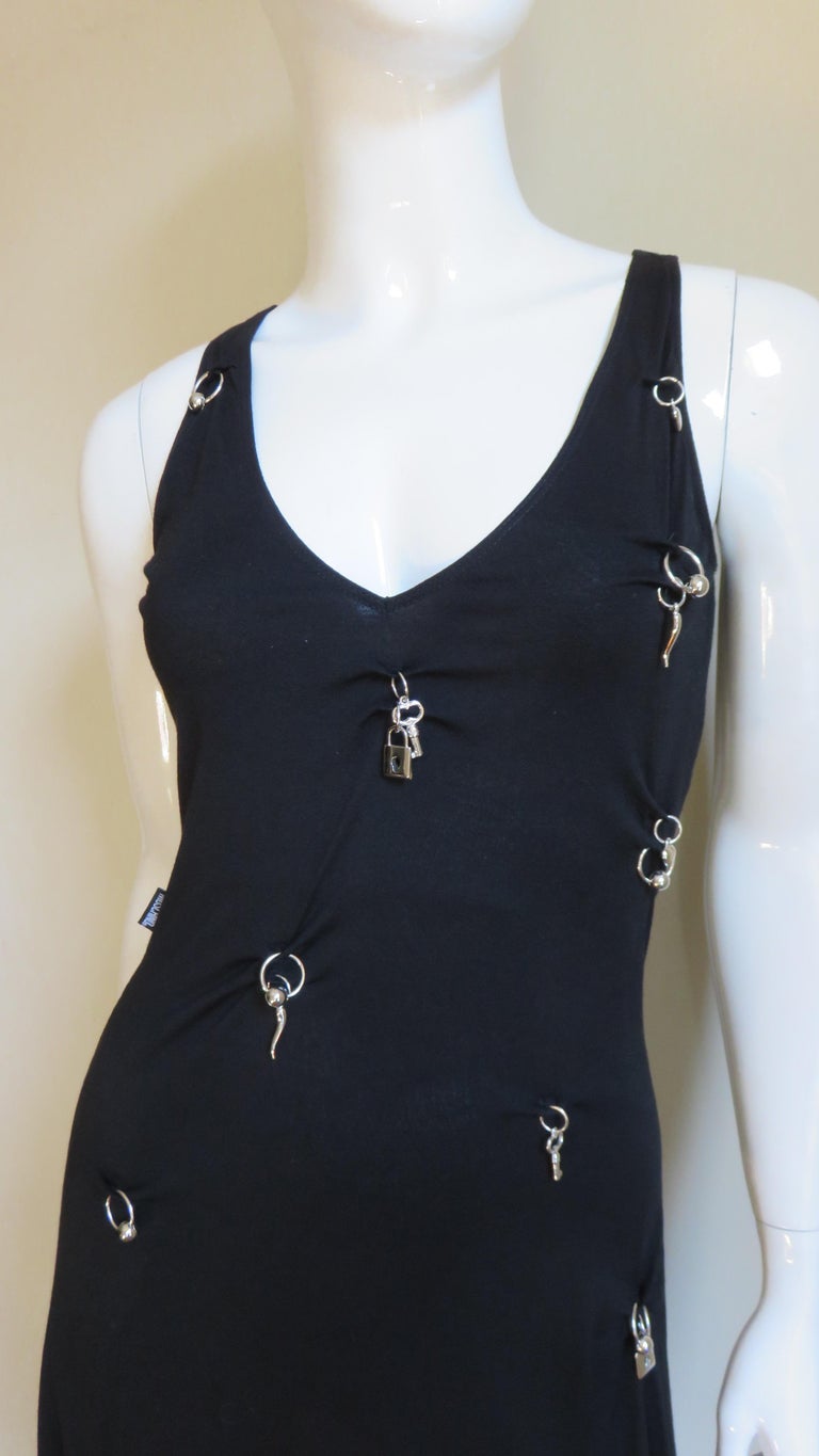 Moschino Dress with Metal Lock and Key Charms at 1stDibs | dress lock ...