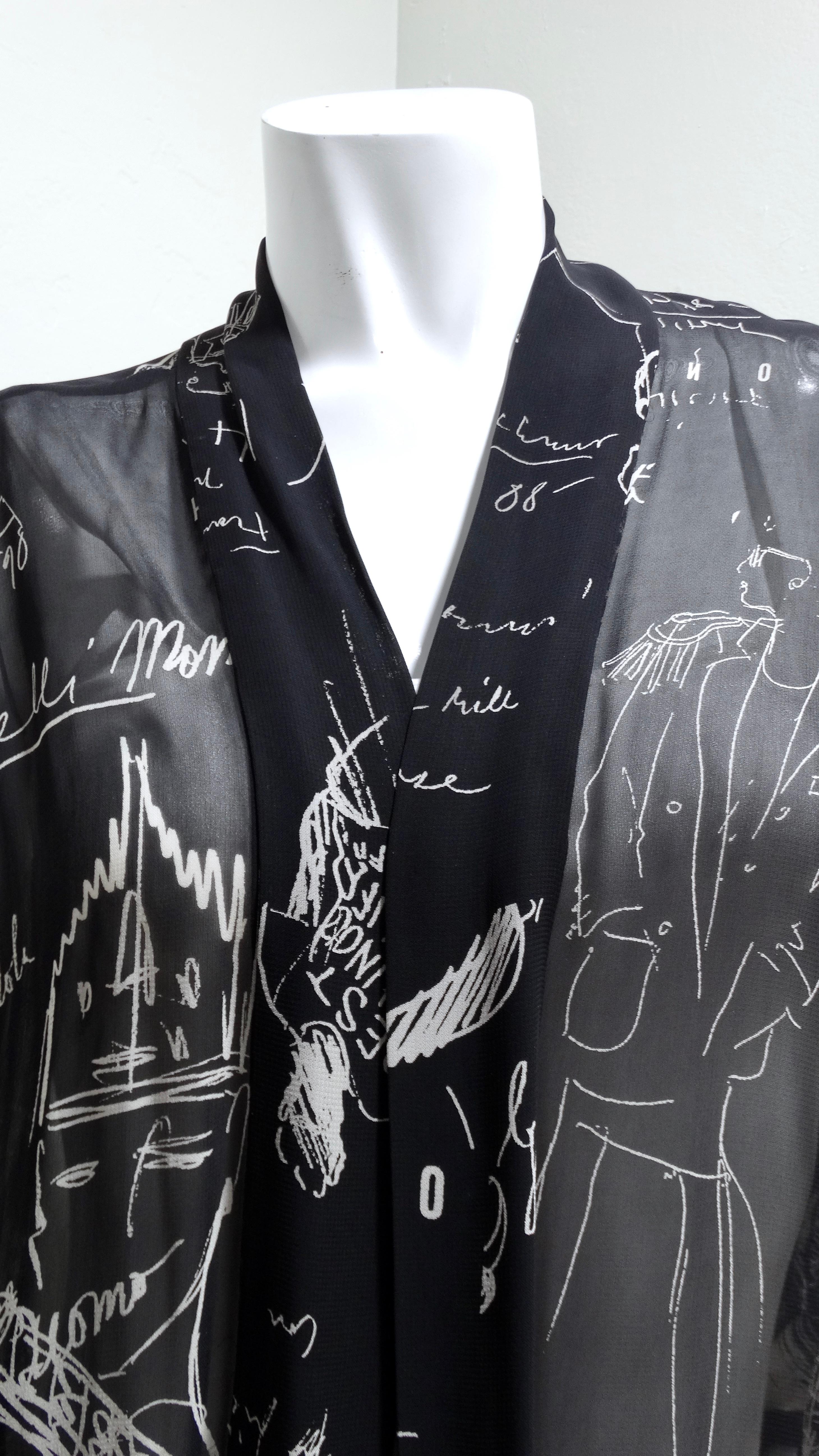 Moschino Graphic Organza Duster For Sale at 1stDibs | organza duster ...