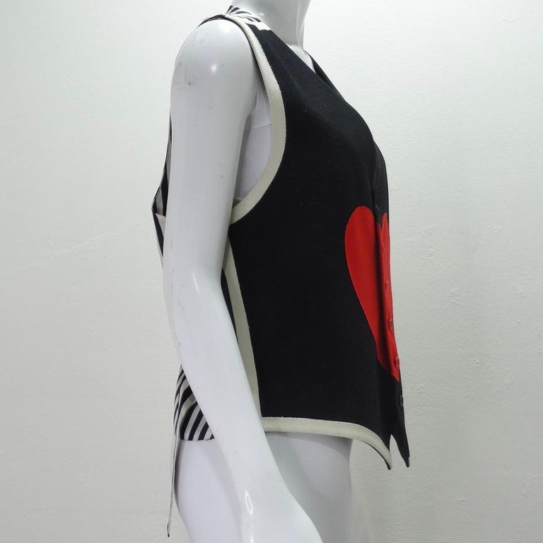 Moschino Heart Vest circa 1990s For Sale at 1stDibs