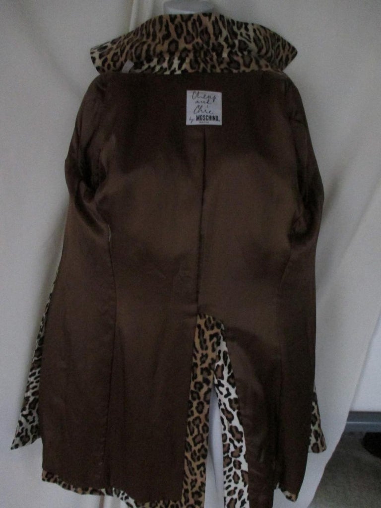 Moschino Leopard print coat at 1stDibs