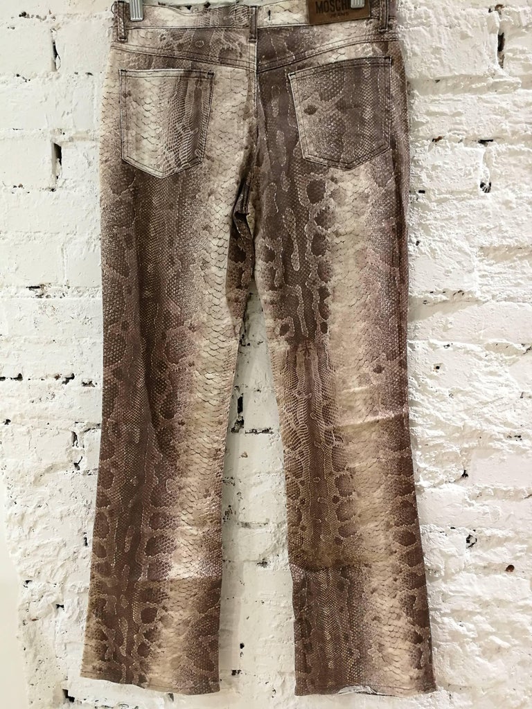 Moschino python stamp Trousers at 1stDibs