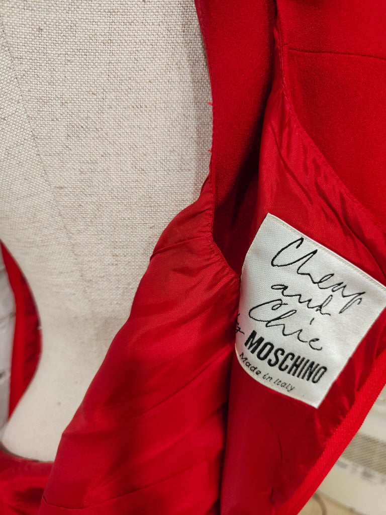 Moschino red dress For Sale at 1stDibs