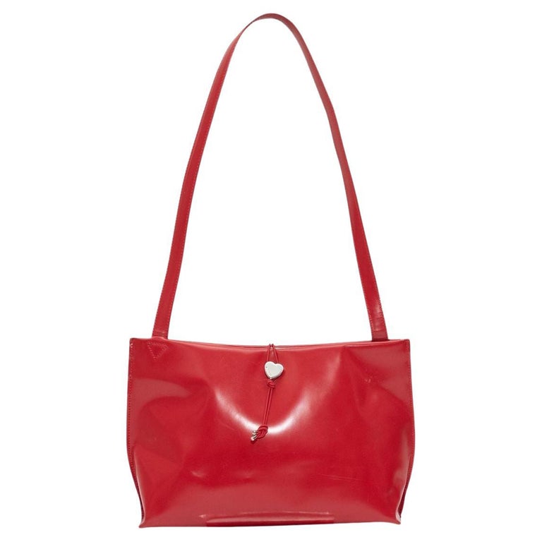 Moschino Red Leather Shoulder Bag For Sale at 1stDibs