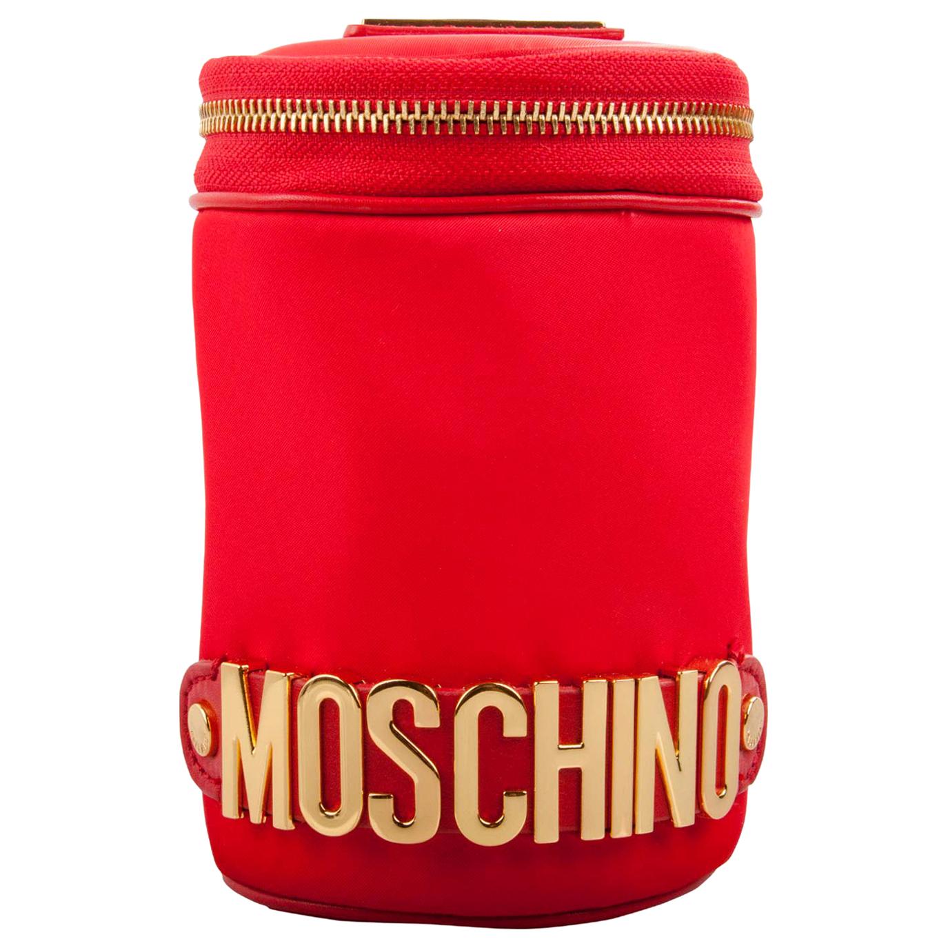 MINT Condition. Vintage MOSCHINO red and black canvas polkadot kelly ...