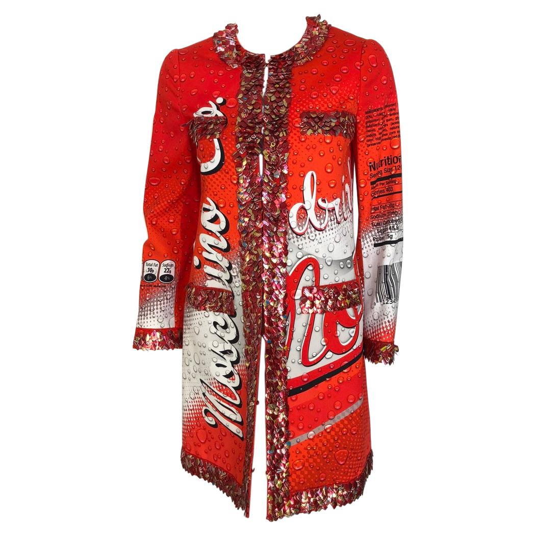 Moschino soda can coat at 1stDibs