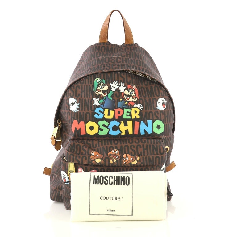 Moschino Super Moschino Backpack Printed PVC Large at 1stDibs