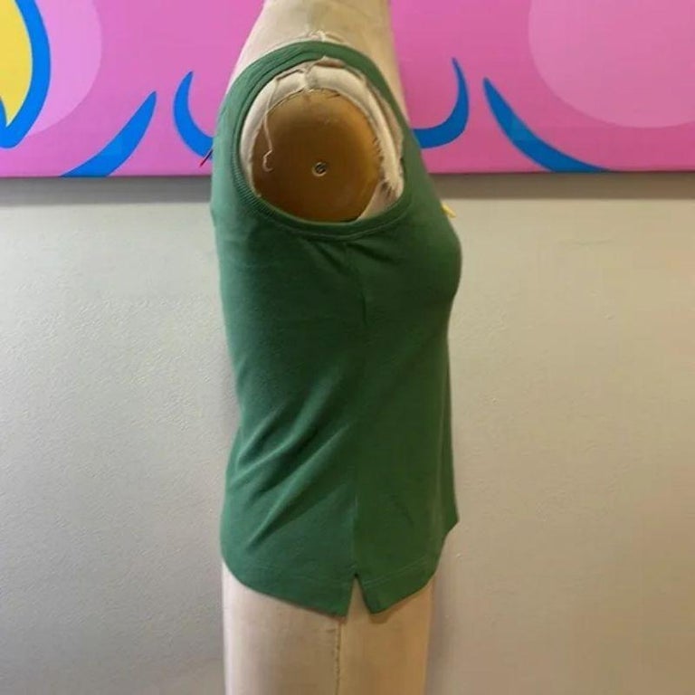 Moschino Truly Italian Green Red Pasta Tank Top at 1stDibs