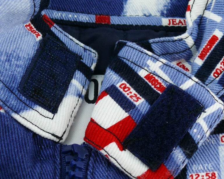 Moschino Vintage 1990s TV Screen Print Jacket US Size 32 at 1stDibs