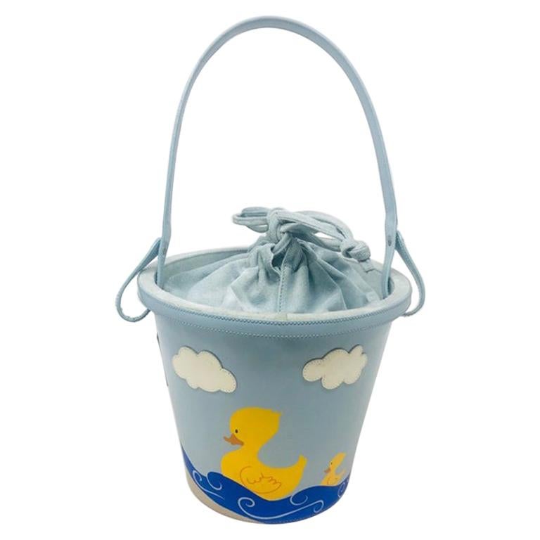 Moschino Vintage Blue Sand Pail Duck Bag For Sale at 1stDibs