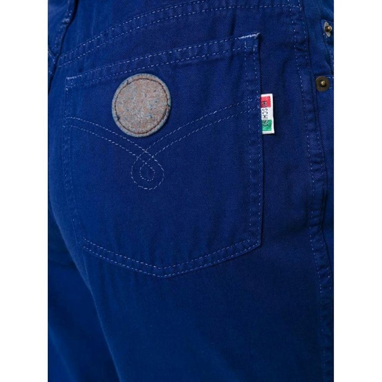 Moschino Vintage electric blue five pockets 80s upcycled trousers For ...