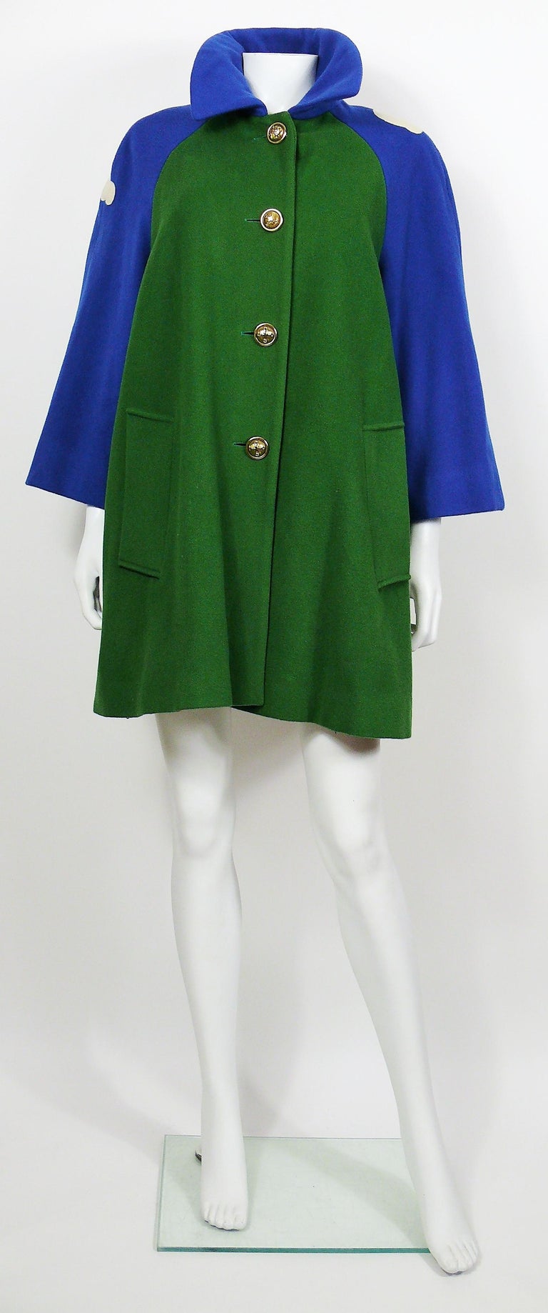 Moschino Vintage Road Sign Applique Novelty Coat US Size 6 For Sale at ...