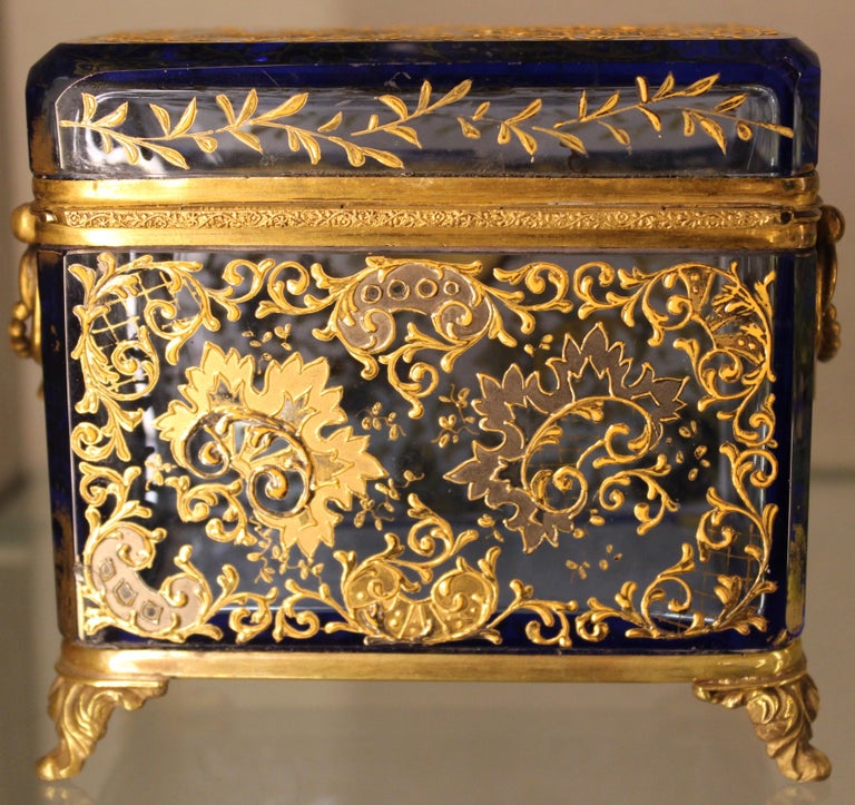 Moser Blue Glass and Enamel Box, circa 1860 at 1stDibs | moser box ...