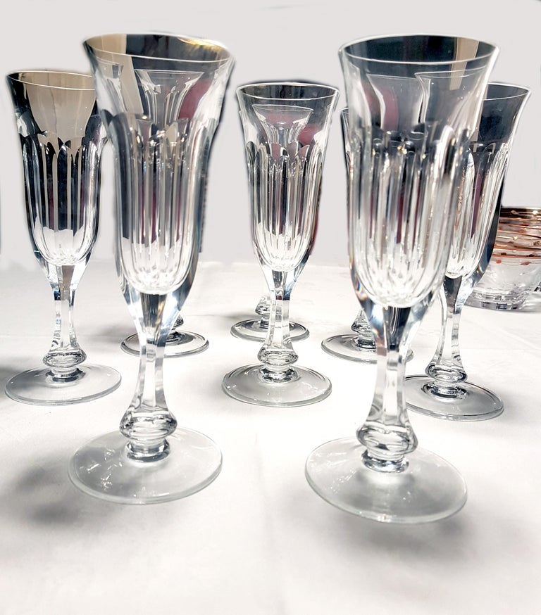 Moser Champagne Glasses Art Nouveau Hand Blown, Lady Hamilton by Moser ...