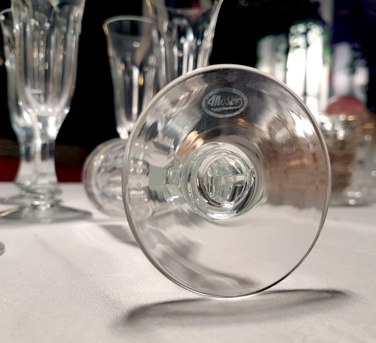 Moser Champagne Glasses Art Nouveau Hand Blown, Lady Hamilton by Moser ...