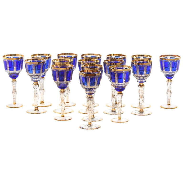 Moser Crystal Barware / Tableware Service / 16 People at 1stDibs