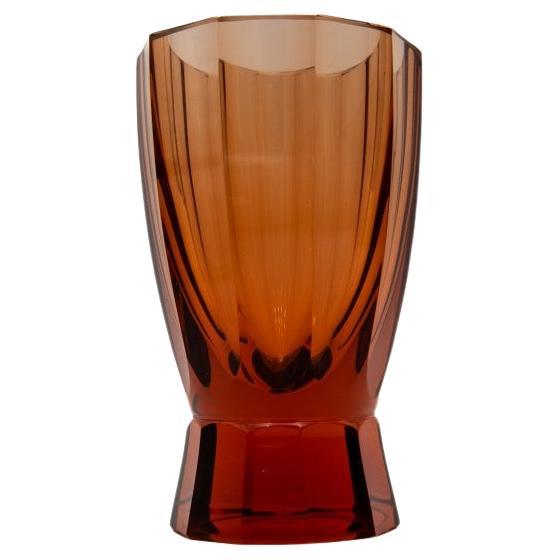 Ruby Red Hand Cut Lead Crystal Vase by Caesar Crystal Bohemiae Co.Czech ...