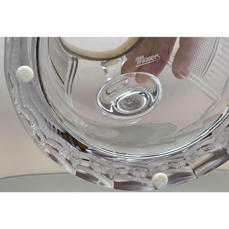 Moser Splendid Gold Encrusted Crystal Pitcher, 1980s For Sale at 1stDibs