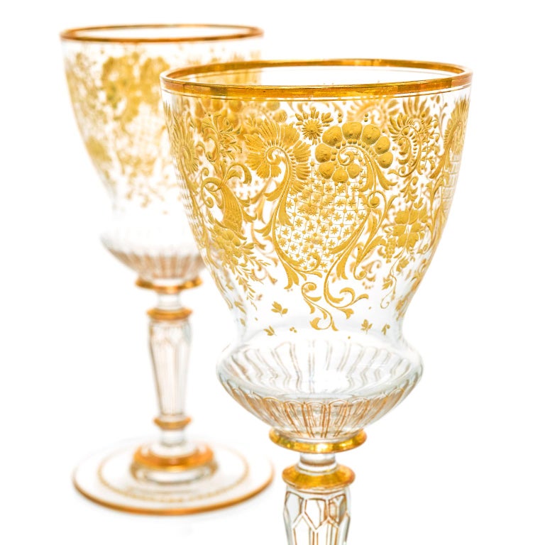 Moser Water Goblets Set of 10 Austria For Sale at 1stDibs
