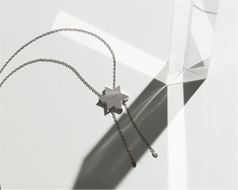 Moses Necklace, 18k White and Yellow Gold For Sale at 1stDibs