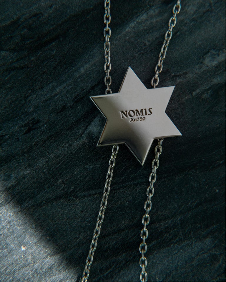 Moses Necklace, 18k White and Yellow Gold For Sale at 1stDibs