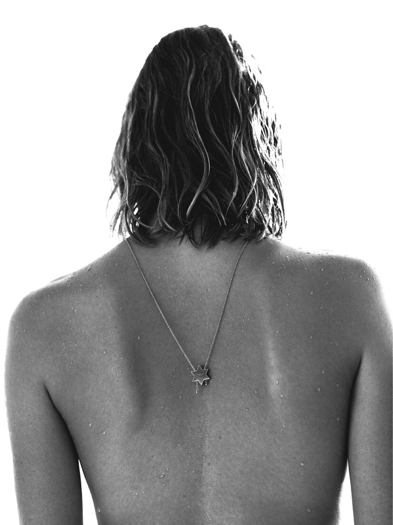 Moses Necklace, 18k White and Yellow Gold For Sale at 1stDibs