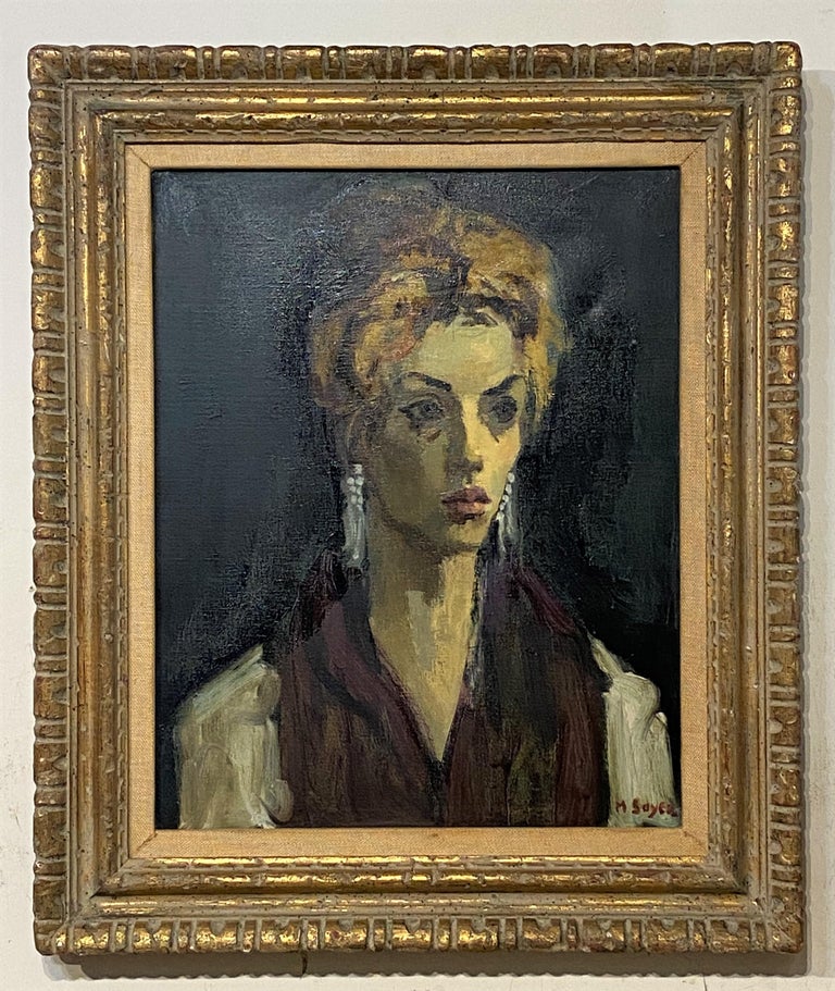 Moses Soyer - Moses Soyer, American 1899-1974 Portrait of a Woman at ...