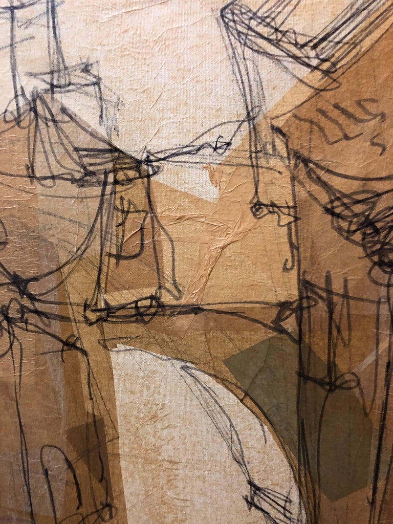 Moshe Katz - Israeli Rabbis Dancing in Jerusalem, Judaica, Mixed Media ...