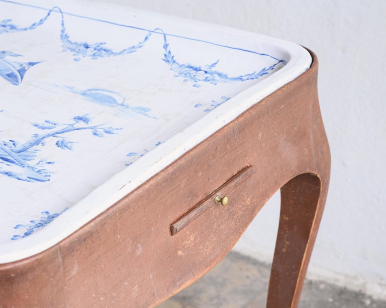 Most Unusual 18th Century Swedish Rococo Tea Table For Sale at 1stDibs