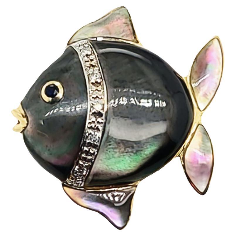 Great Figural Fish Pin at 1stDibs
