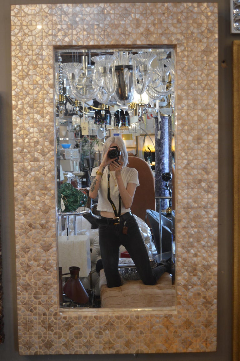 Mother of Pearl Mirror at 1stDibs