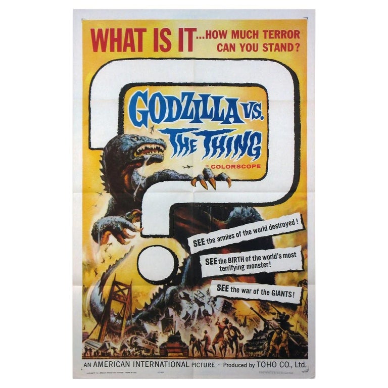 Mothra vs. Godzilla, Unframed Poster, 1964 For Sale at 1stDibs